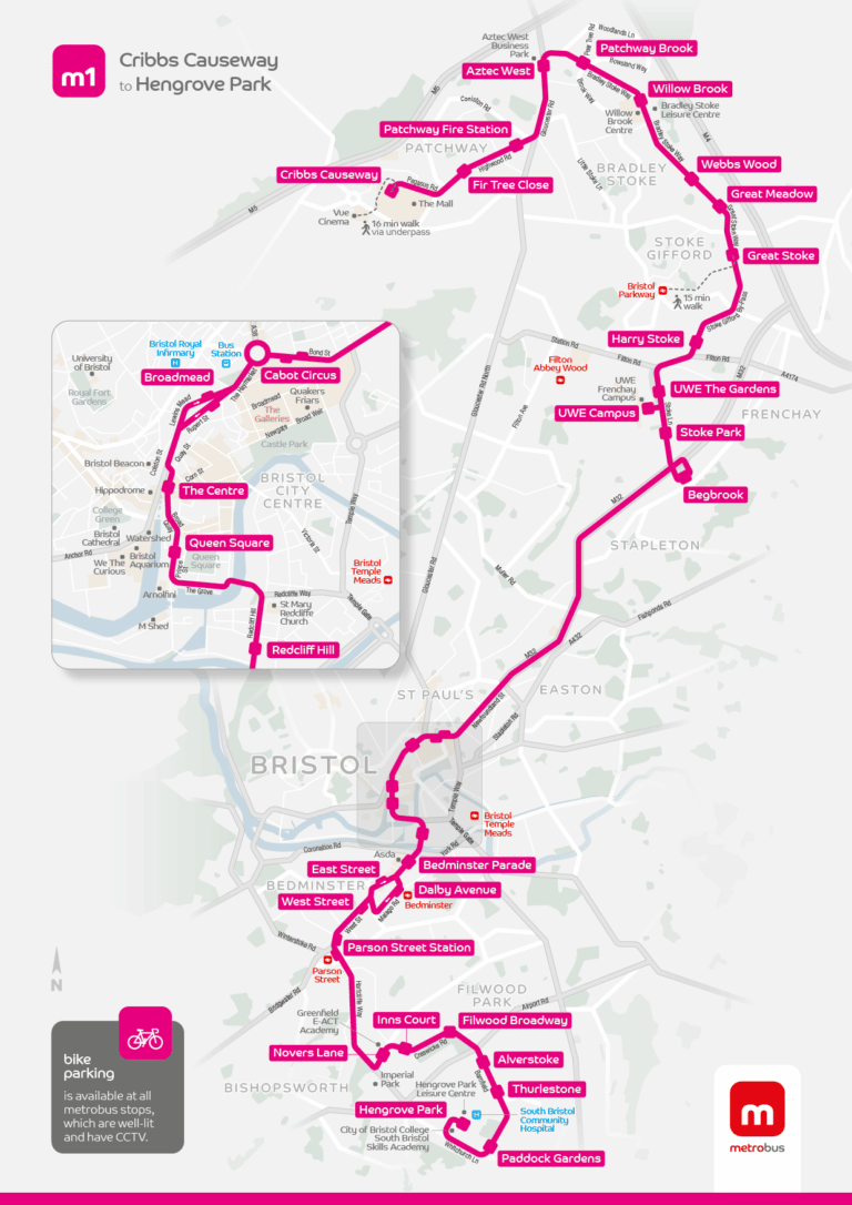 m1: Cribbs Causeway to Hengrove Park - WEST