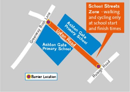 Bristol School Streets: Ashton Gate Primary School - WEST