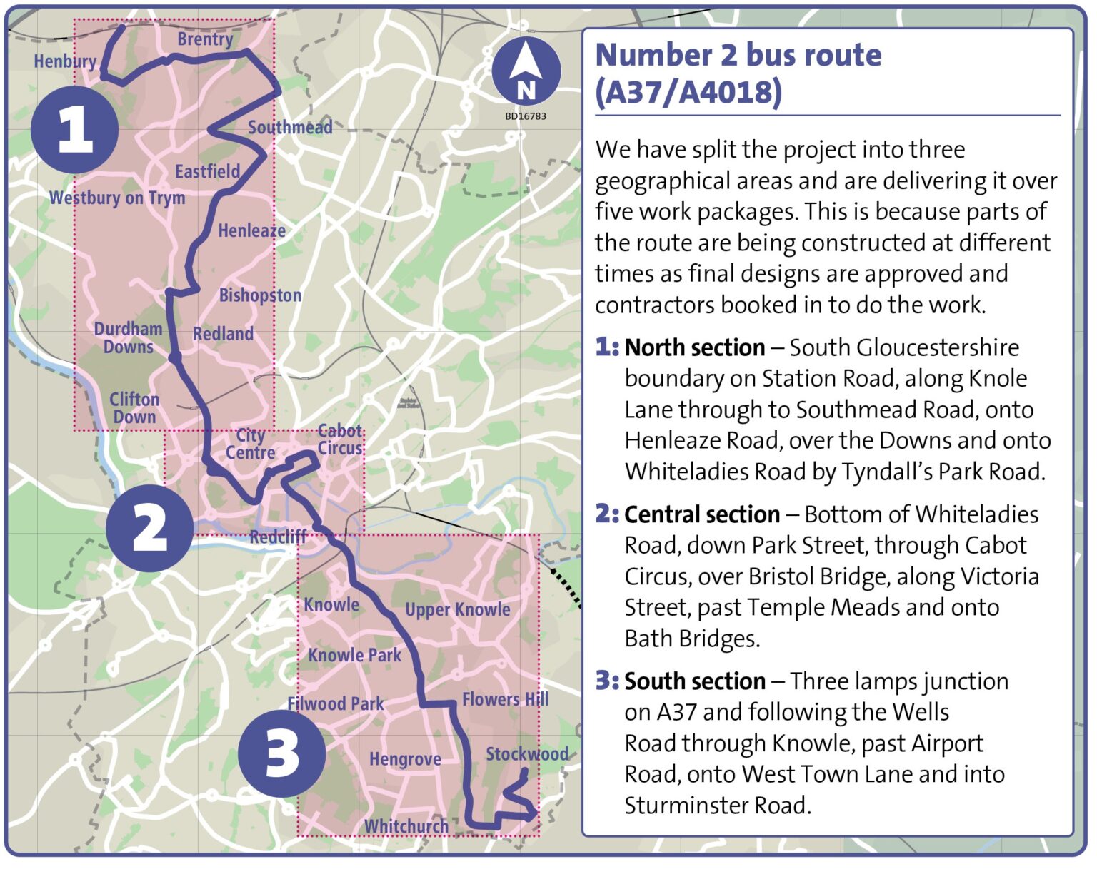 Improvements to the number 2 bus route (A37/A4018) - WEST