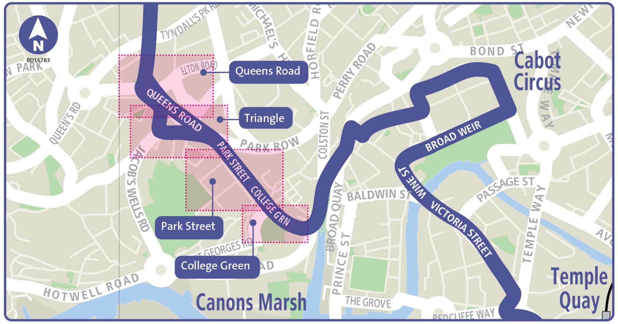 Improvements to the number 2 bus route (A37/A4018) - WEST