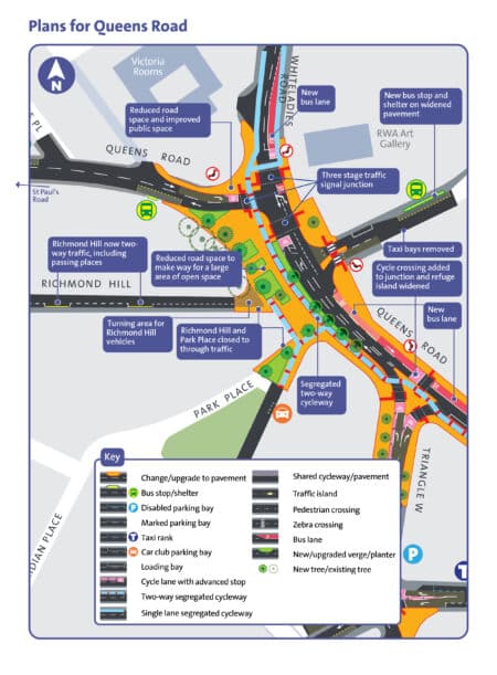 Improvements to the number 2 bus route (A37/A4018) - WEST