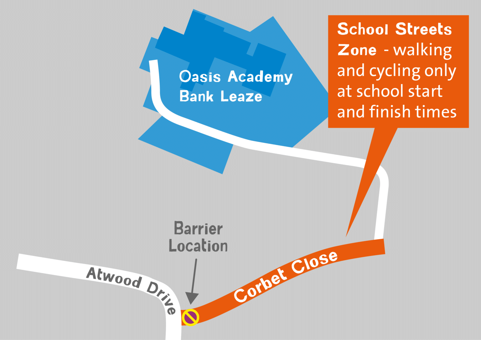 Bristol School Streets: Oasis Academy Bank Leaze School - WEST